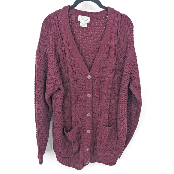 Basic Editions | Sweaters | Y2k Fisherman Cardigan Womens Medium ...
